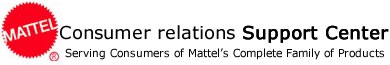 Mattel Consumer Relations - Products, Service, Instructions, and FAQs.
