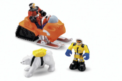 Rescue Heroes Micro Adventures Snowmobile with Al Pine